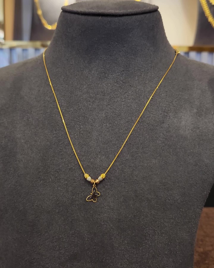 Light Weight Cute Gold Necklace by Millennium Gold